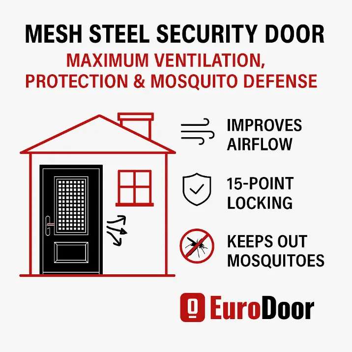 Introducing the Matte Titanium Mesh Steel Door in Kenya